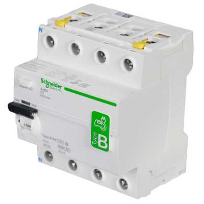 Schneider Acti9 40A 4 Pole 30mA Type B RCD (A9Z51440) | CEF