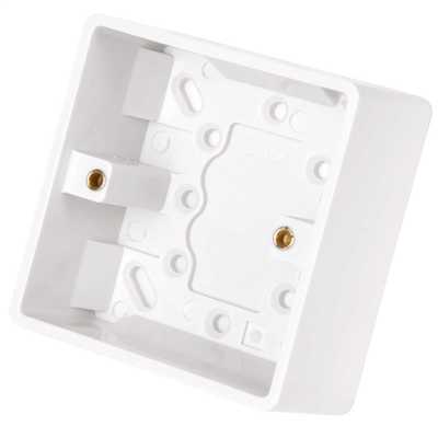 1 Gang 35mm Pattress Back Box White | CEF
