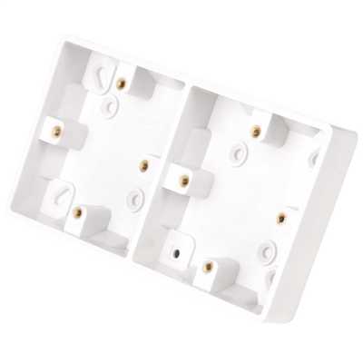 2 x 1 Gang 29mm Dual Pattress Back Box White | CEF