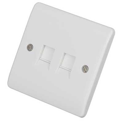 Scolmore Click Mode 1 Gang Twin RJ45 CAT5E Socket (CMA132) | CEF