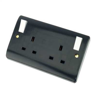 Scolmore Click Part M 13A DP 2 Gang Part M Switched Socket White Insert ...