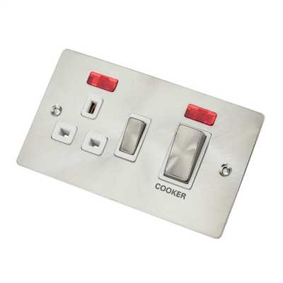 Scolmore Click Define 45A Cooker Control Unit with Neon White Insert ...