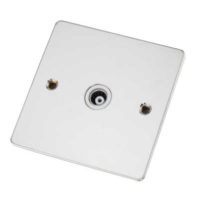 Scolmore Click Define 1 Gang Isolated Coaxial Socket White Insert ...