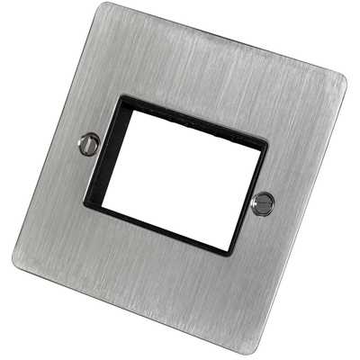 Scolmore Click Define 1 Gang 3 Minigrid Module Front Plate Black Insert ...