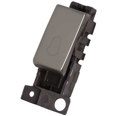 Scolmore Click Mini Grid 10A 1 Way Retractive Switch Module marked Bell ...