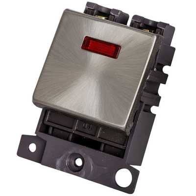 Scolmore Click Mini Grid 20A Double Pole Switch Module with Neon ...