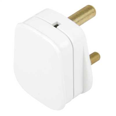 Scolmore Click 5A Non Fused Round Pin Rewireable Plug Top White (PA166 ...