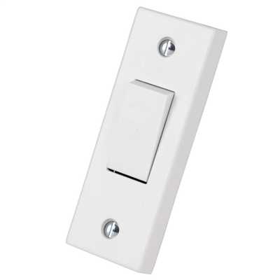 LGA Selectric 10A 1 Gang 2 Way Architrave Switch White (LG201-2ARC) | CEF