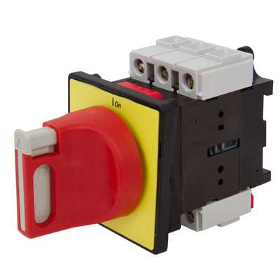 25A TP Isolator Switch Disconnector Red Lockable Handle 690V | CEF