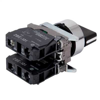 Schneider Telemecanique 3 Position 2 NO Selector Switch Black (XB4BD33 ...