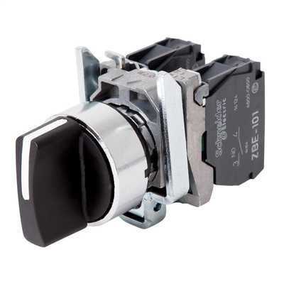 Schneider Telemecanique 3 Position Spring Return 2 NO Selector Switch ...