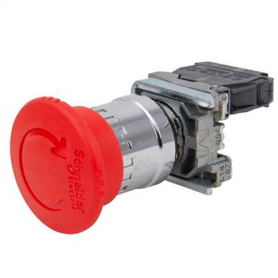 Schneider Telemecanique Emergency Stop Twist Release 1 NC Pushbutton Red (XB4BS8442) | CEF