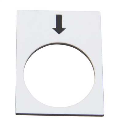 Schneider Telemecanique 30mm x 40mm Right Slow Legend Plate White ...