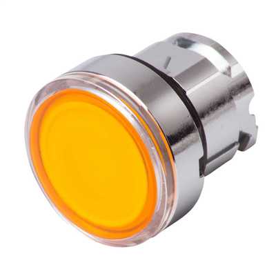 Schneider Telemecanique Flush Illuminated Pushbutton Orange Spring ...