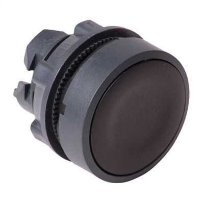 Schneider Telemecanique Black Unmarked Spring Return Flush Pushbutton ...