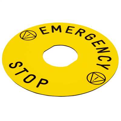 Schneider Telemecanique Marked Legend Ø90mm Emergency Stop Yellow ...