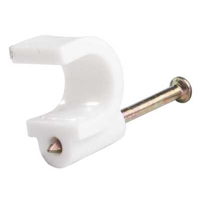 Schneider Tower 11mm Round Clips White (Pack of 100) (70CWRC11) | CEF