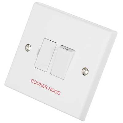 Volex 13A DP Switched Fused Spur marked Cooker Hood White (VX1080/HD) | CEF