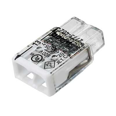 Wago Compact Connector 2 Conductors Terminal Block White (Pack of 120 ...