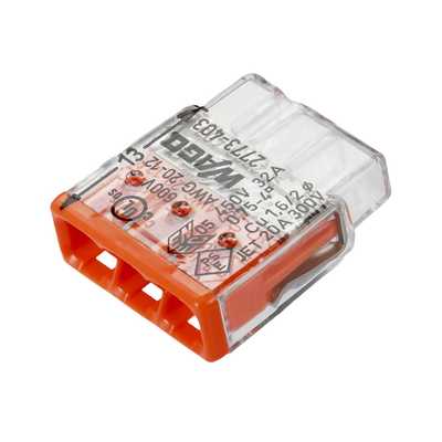 Wago Compact Connector 3 Conductors Terminal Block Orange (Pack of 100 ...