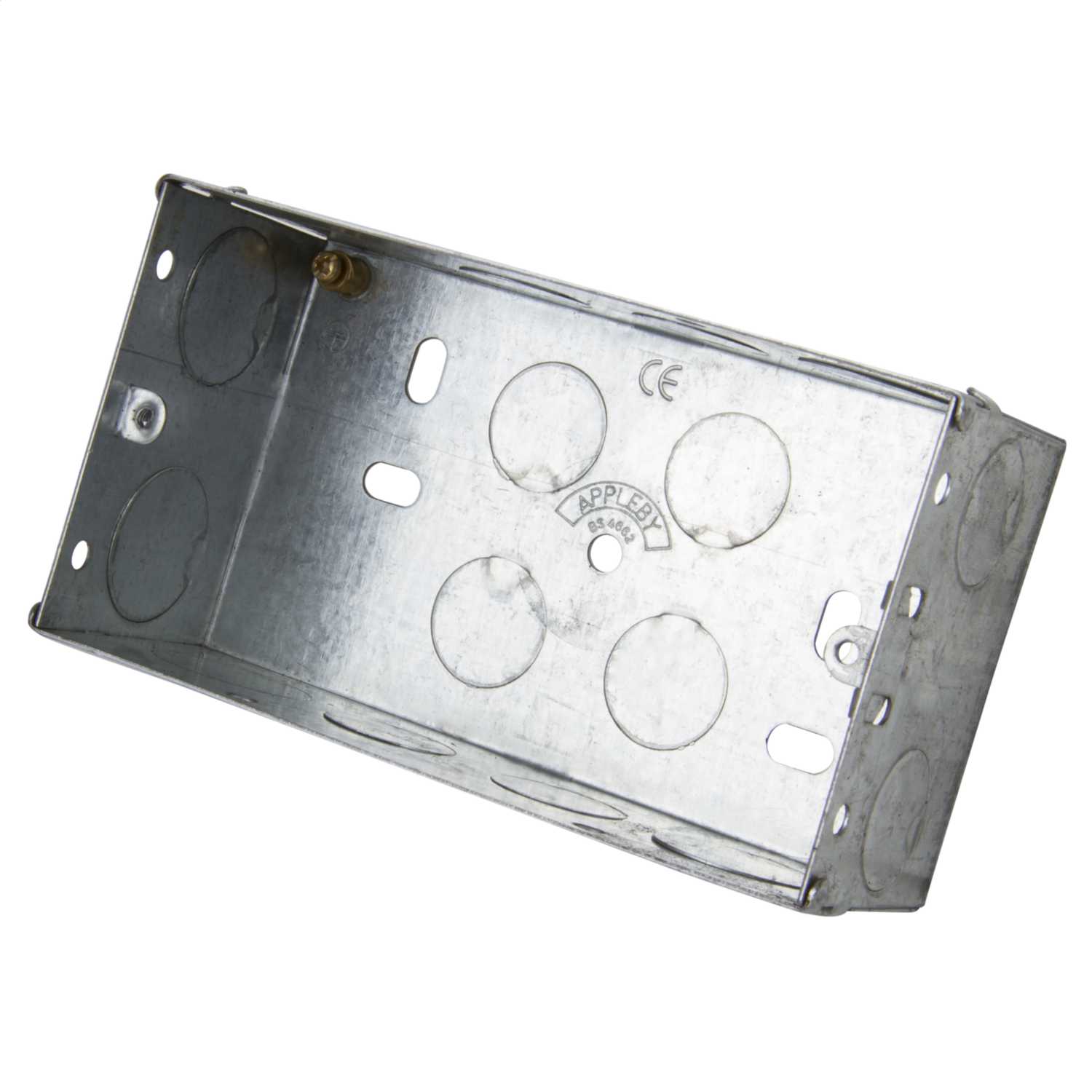 Appleby 2 Gang 47mm Flush Metal Knockout Box (Sold in 1's) (SB628) | CEF