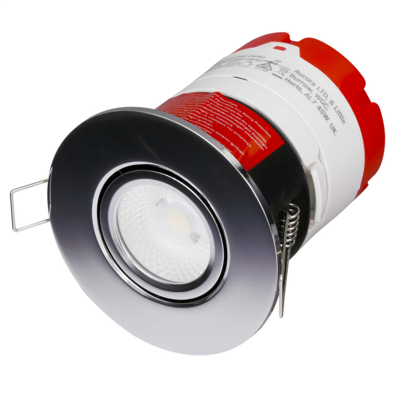 Aurora 7W IP65 Adjustable Dimmable LED Fire Rated Downlight Polished ...