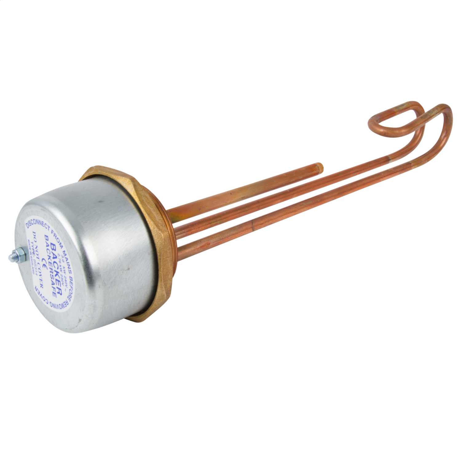 Backer 14" Copper Sheath Immersion Heater with Thermostat (PACK 314 ...