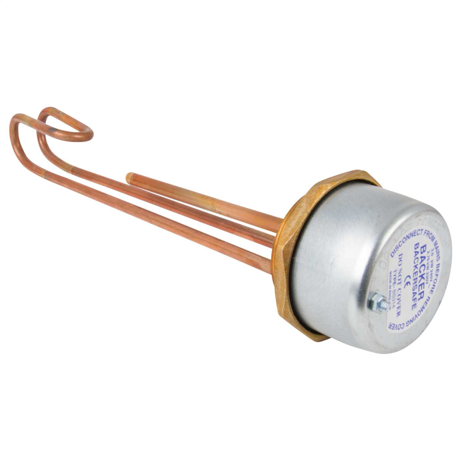 Backer 14" Copper Sheath Immersion Heater with Thermostat (PACK 314 ...