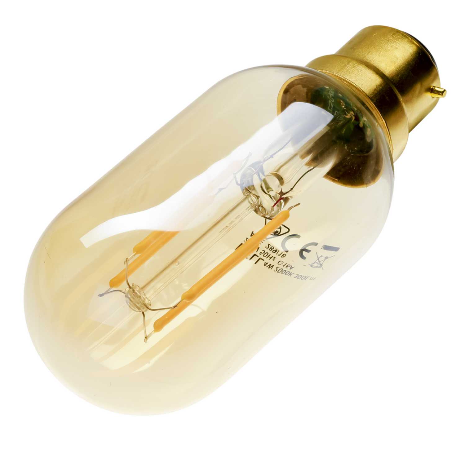 Bell 4W BC LED Non Dimmable Vintage Tubular Lamp Amber 2000K (01438) | CEF