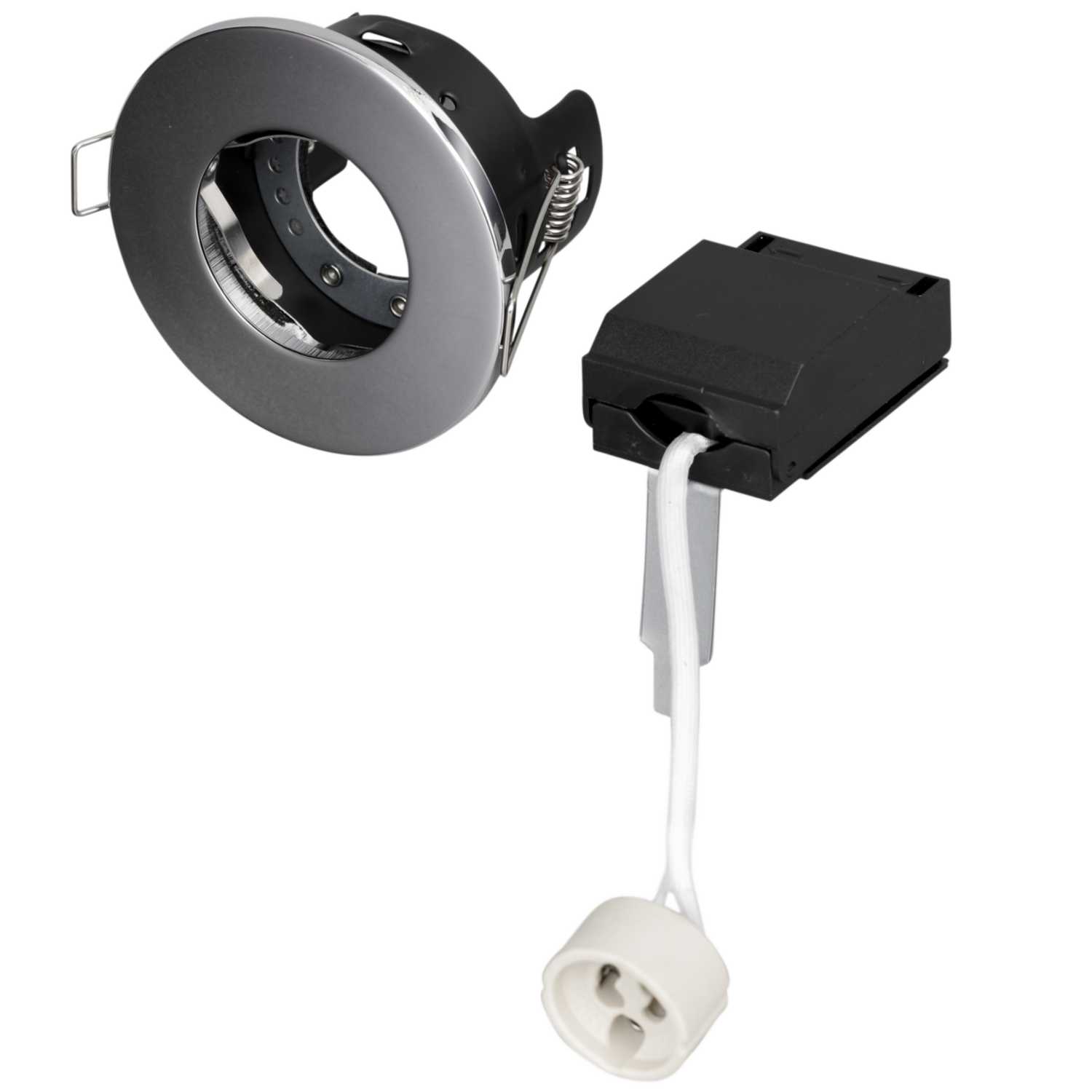 Bell Firestay GU10 Fire Rated Fixed Downlight Chrome (10662) | CEF