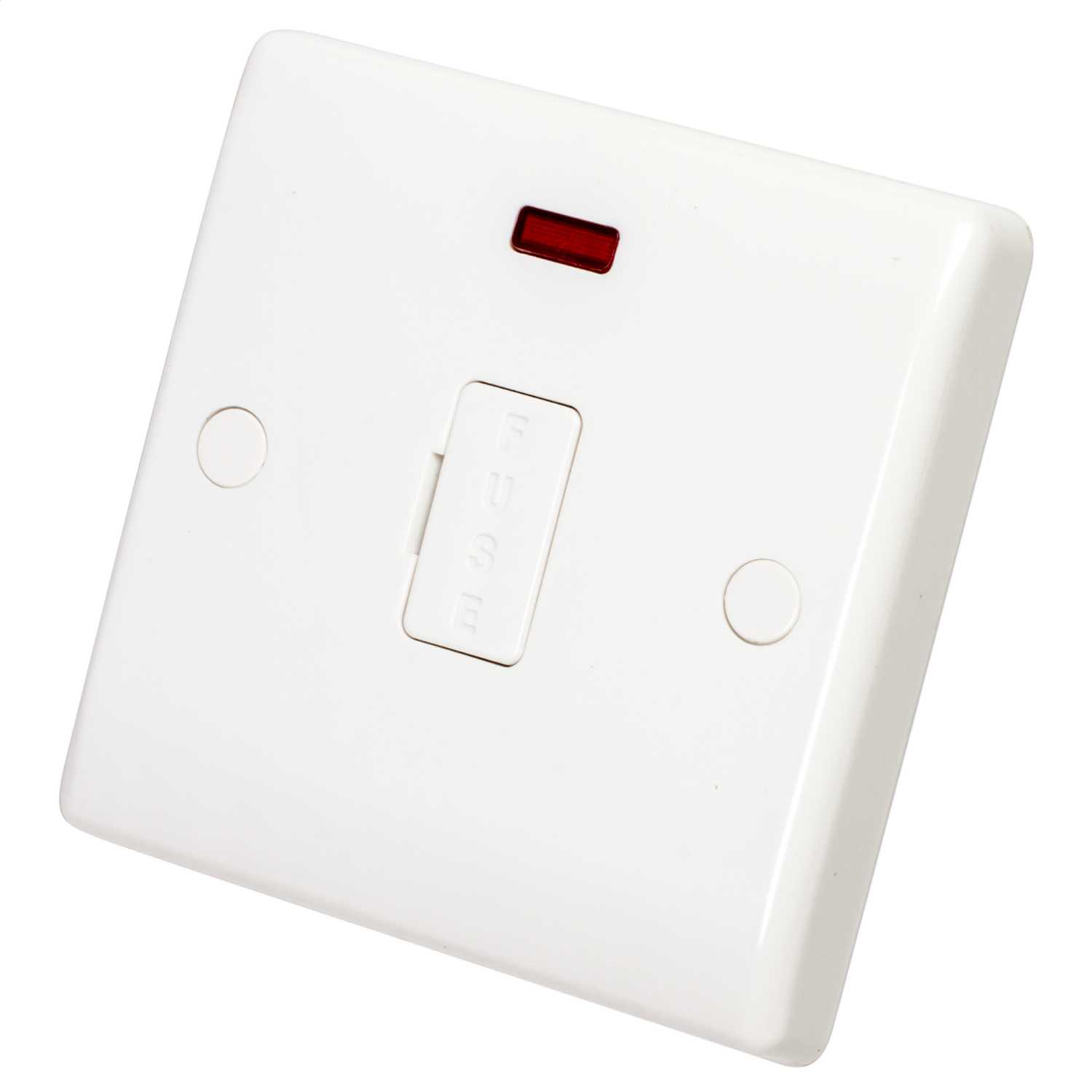 BG 13A DP Unswitched Fused Spur with Neon and Flex Outlet White (857) | CEF