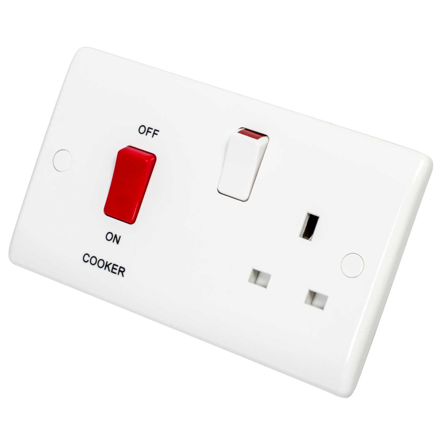 BG 45A DP Cooker Control Unit with Red Rocker White (871) | CEF