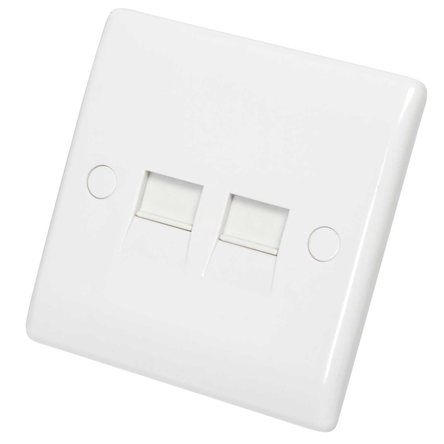 BG 1 Gang Twin RJ11 Data Socket White (8RJ11/2) | CEF