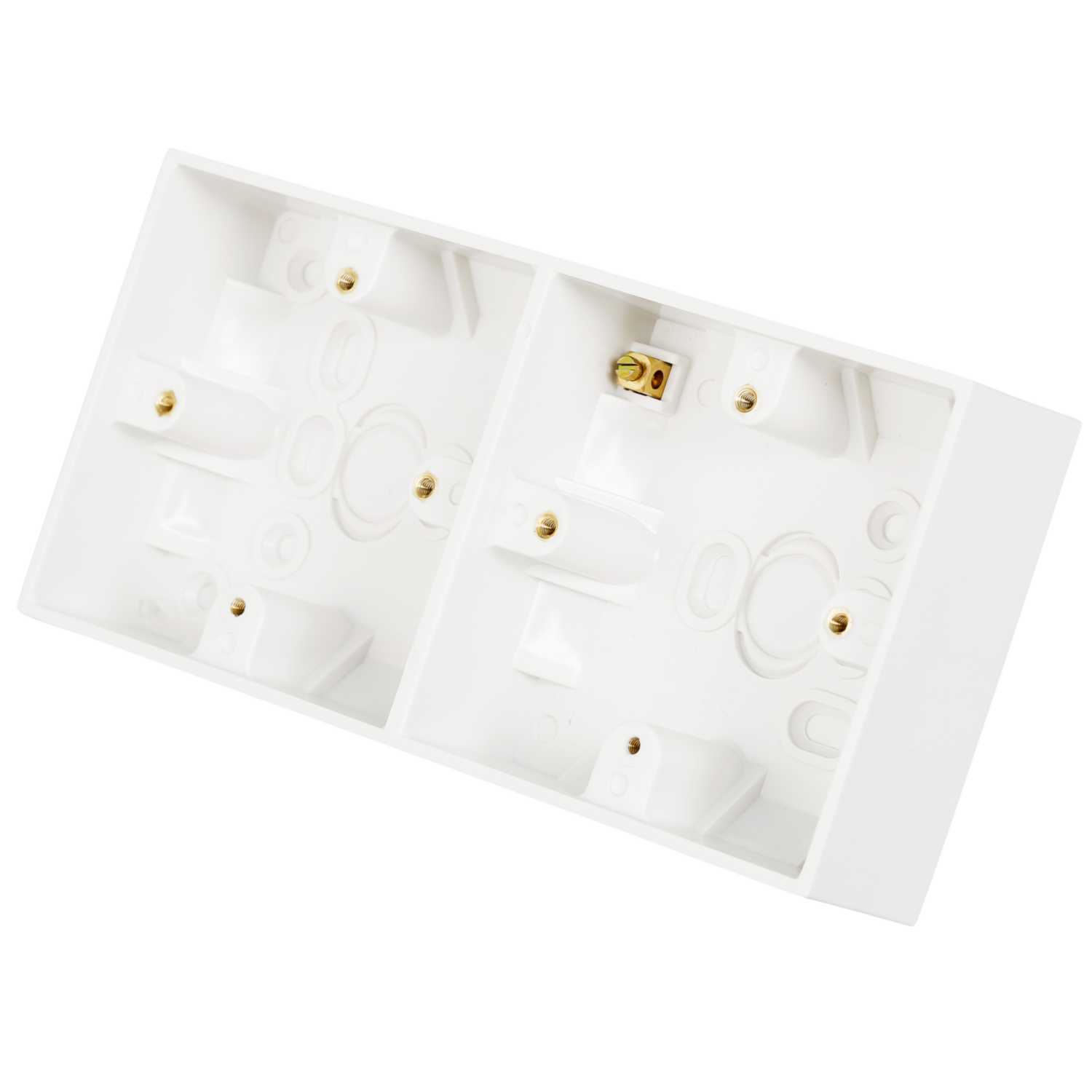 BG 2 x 1 Gang 37mm Dual Pattress Back Box White (909) | CEF