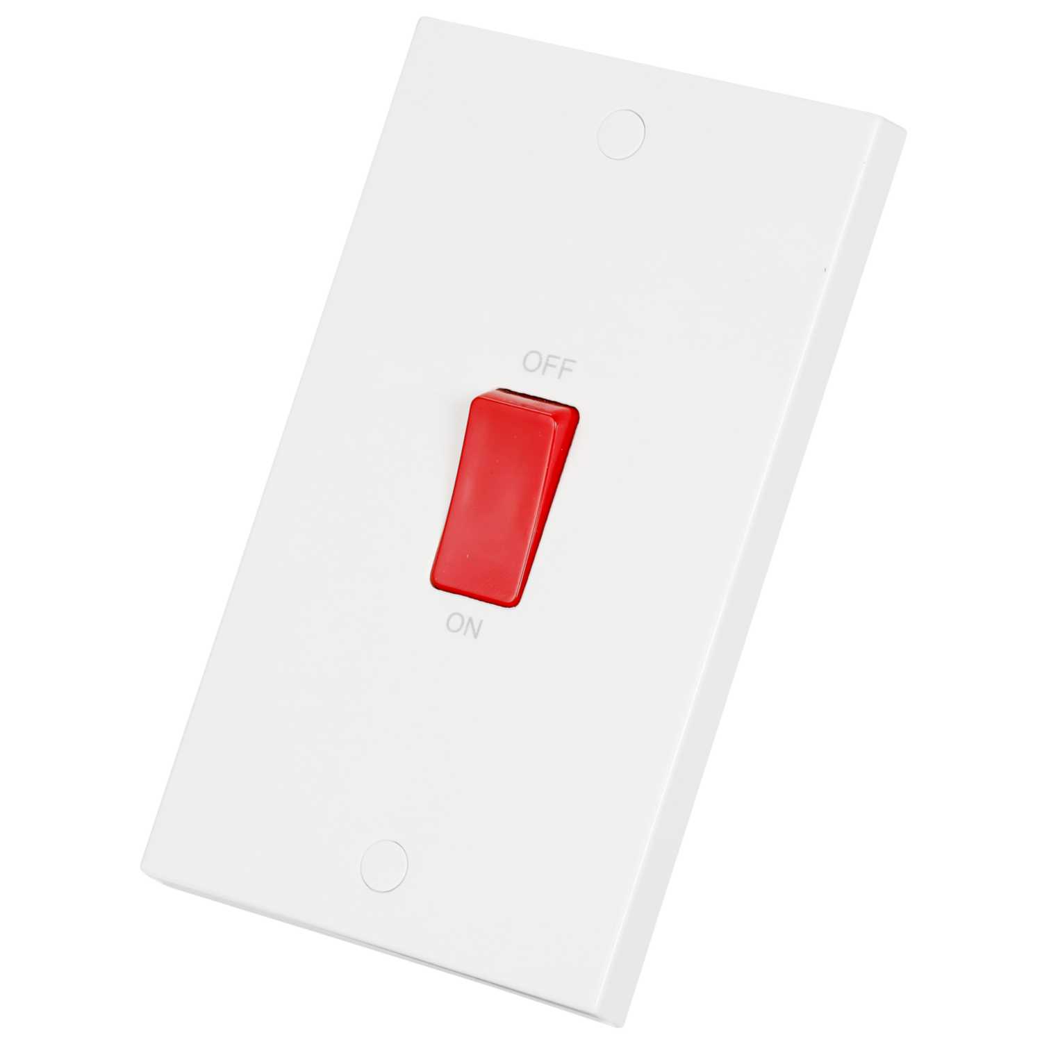 BG 45A DP 2 Gang Vertical Switch White (973) | CEF