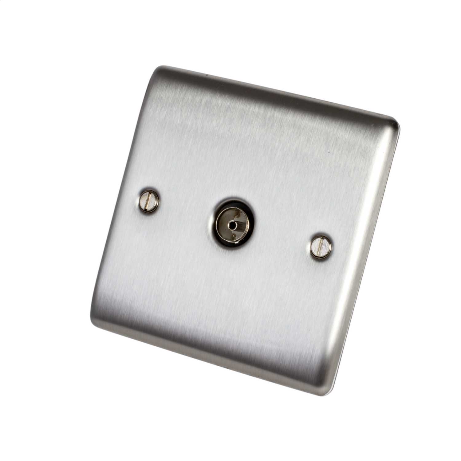 BG 1 Gang Coaxial Socket Brushed Steel (NBS60) | CEF