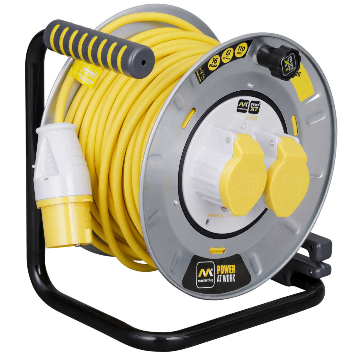 Masterplug 16A 30m 110V Metal Open Cable Reel (OTMU30162LV) | CEF