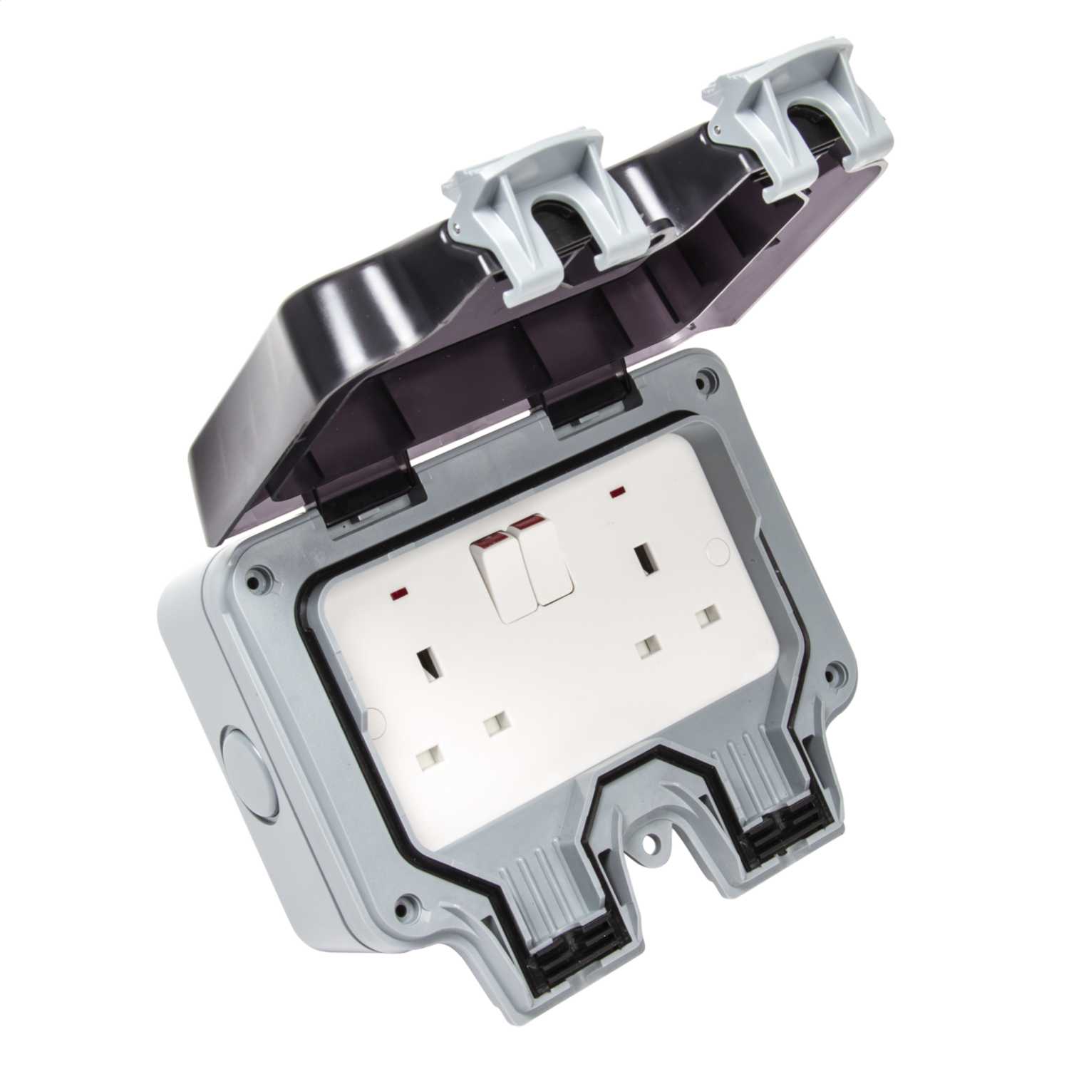 BG 13A DP 2 Gang Double Switched Socket Weatherproof IP66 (WP22) | CEF