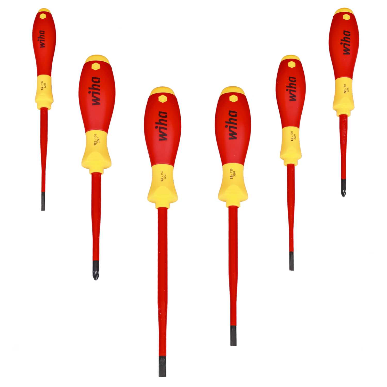 Wiha 6 Piece Soft Finish Slotted / Pozidrive Screwdriver Set (WHA-36455) | CEF