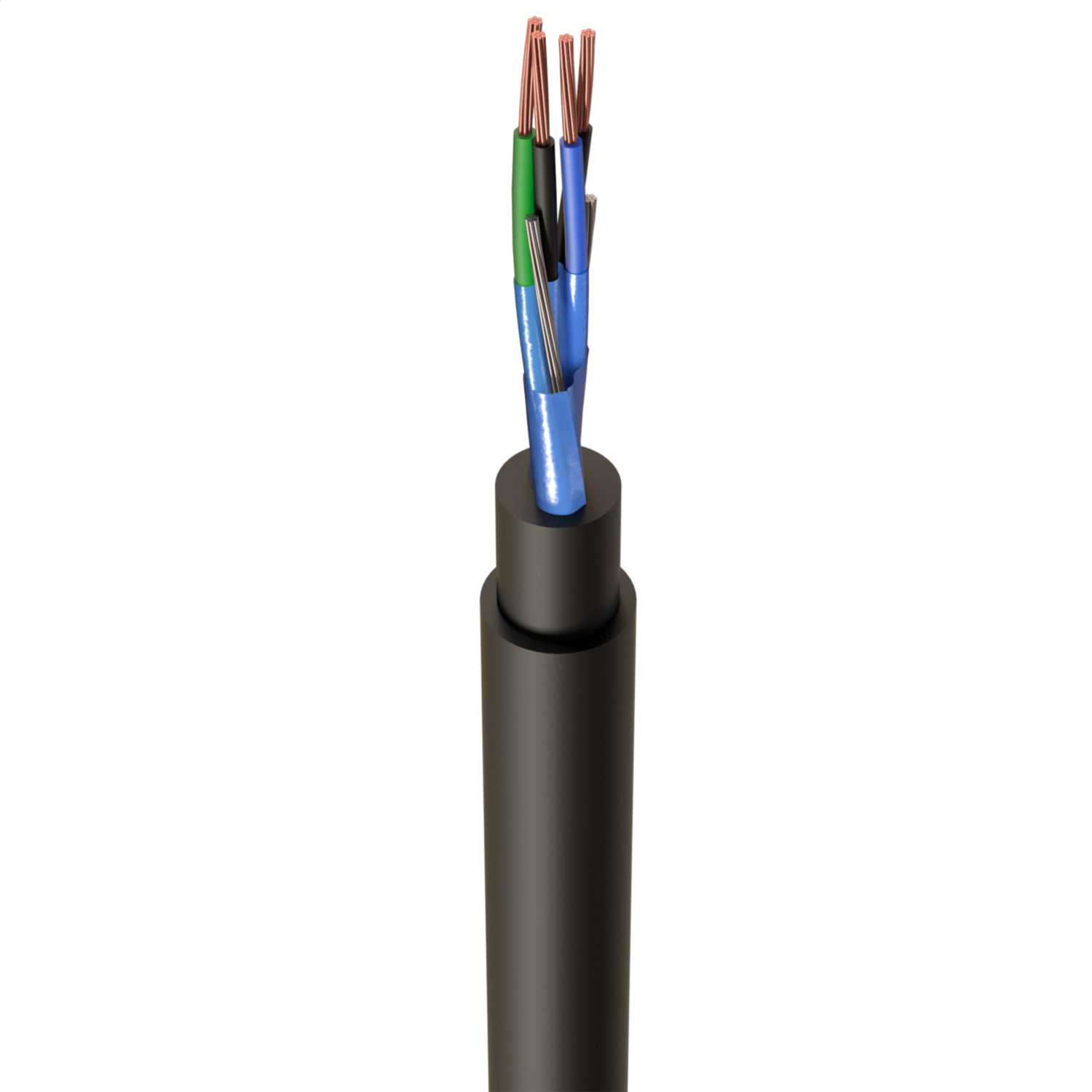 0.75mm² 2 Pair BS5308 Part1 Type1 Black (Cut Length Sold By The Mtr ...