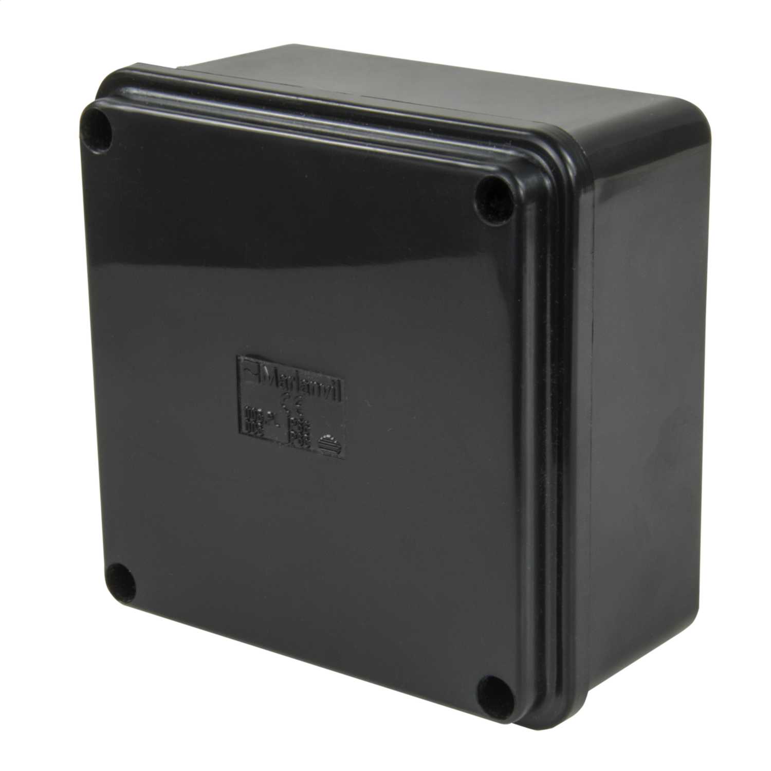 MCG 100mm x 100mm x 50mm Plastic Adaptable Box IP66 Black (005.PL BLACK ...