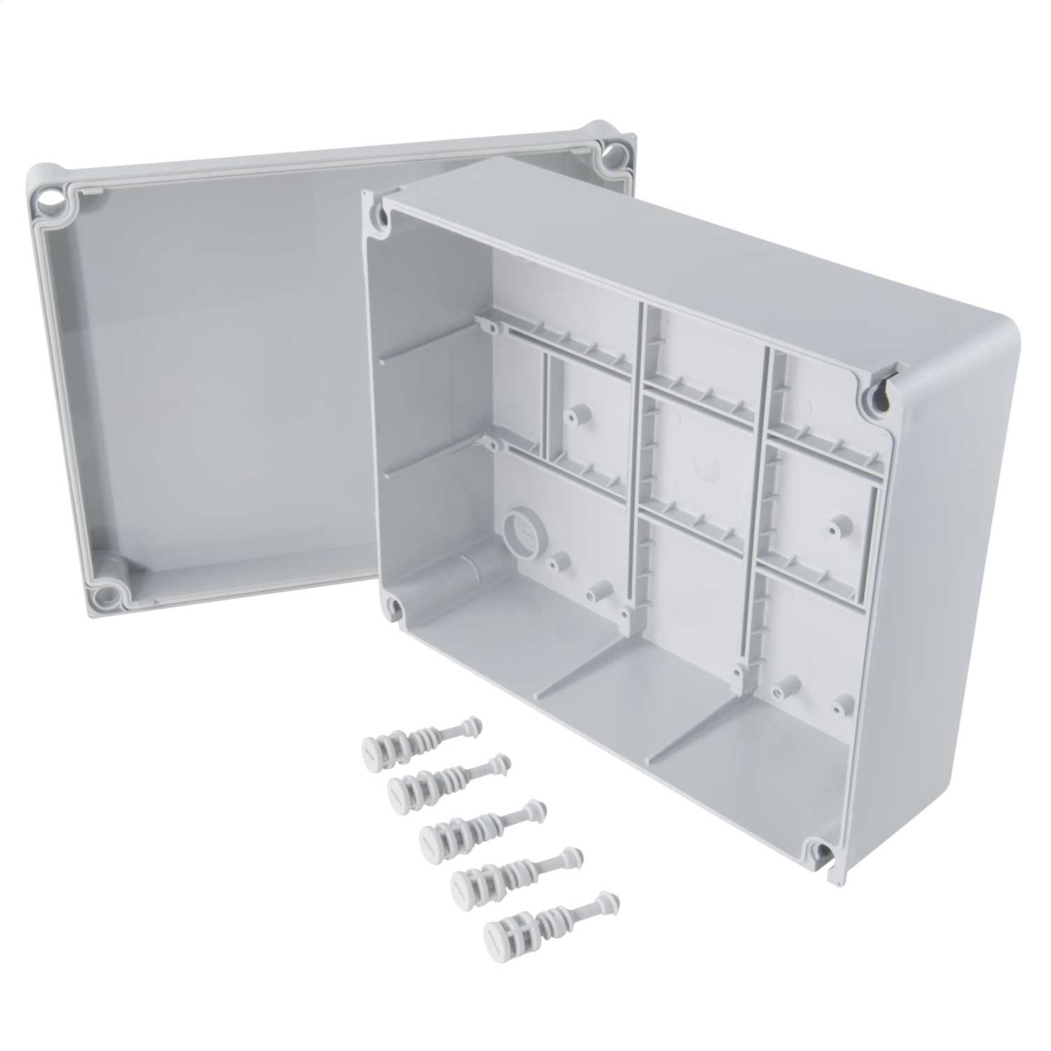 MCG 190mm x 238mm x 90mm Plastic Adaptable Box Grey IP66 (010.A.PL) | CEF