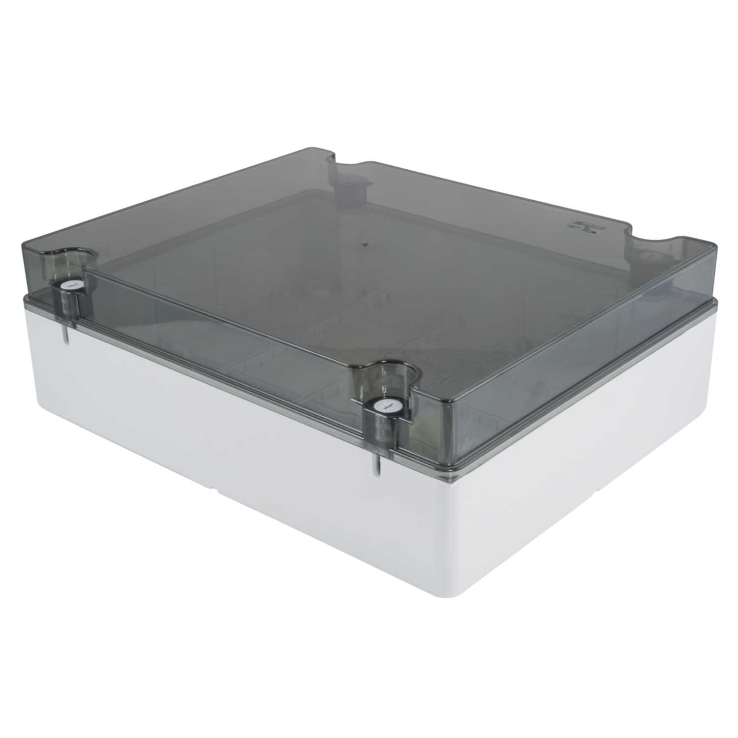 MCG 300mm x 376mm x 120mm Plastic Adaptable Box with Clear Lid Grey ...