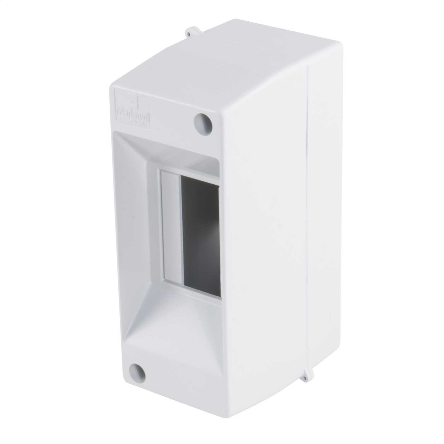MCG 1 or 2 Module IP40 Open Front Enclosure with Moulded Din Rail (90. ...
