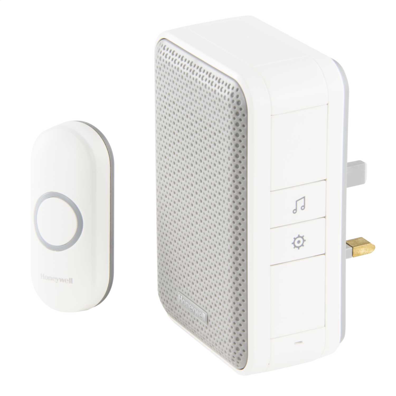Honeywell 150m Wireless Plug In Door Chime Kit 4 Tunes White (DC311NBS ...