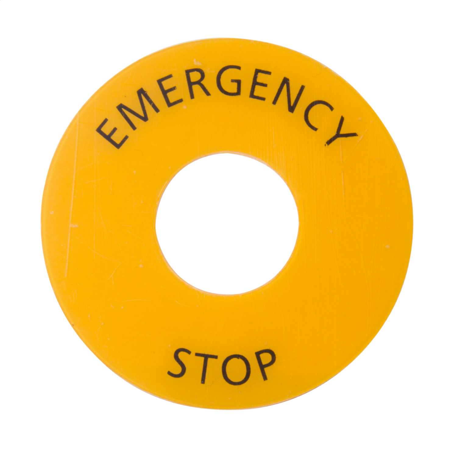 MCG Emergency Stop Circular Legend Plate (ESPLP) | CEF