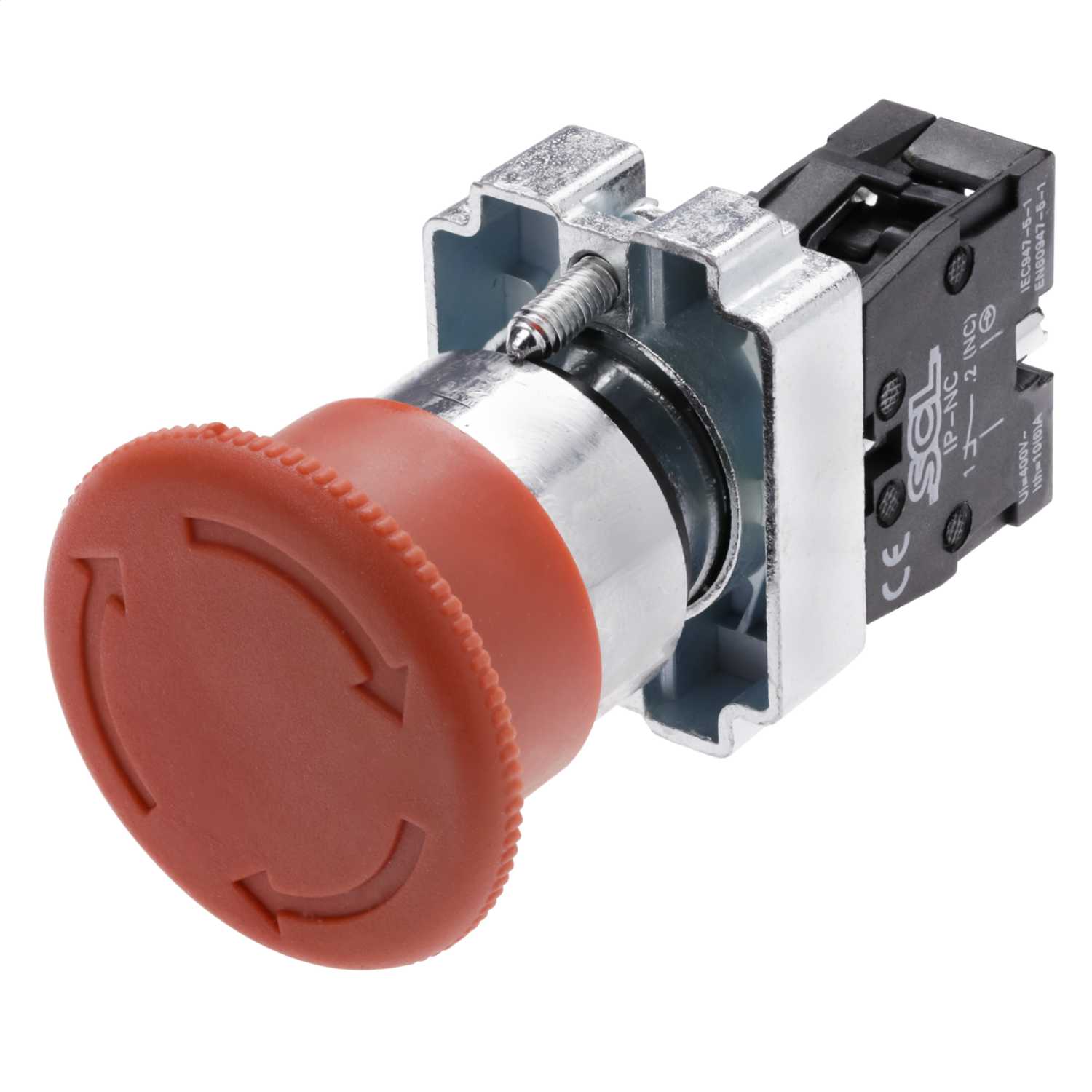 MCG Emergency Stop Mushroom Head Twist Release 1 NC Pushbutton Red (ETR ...