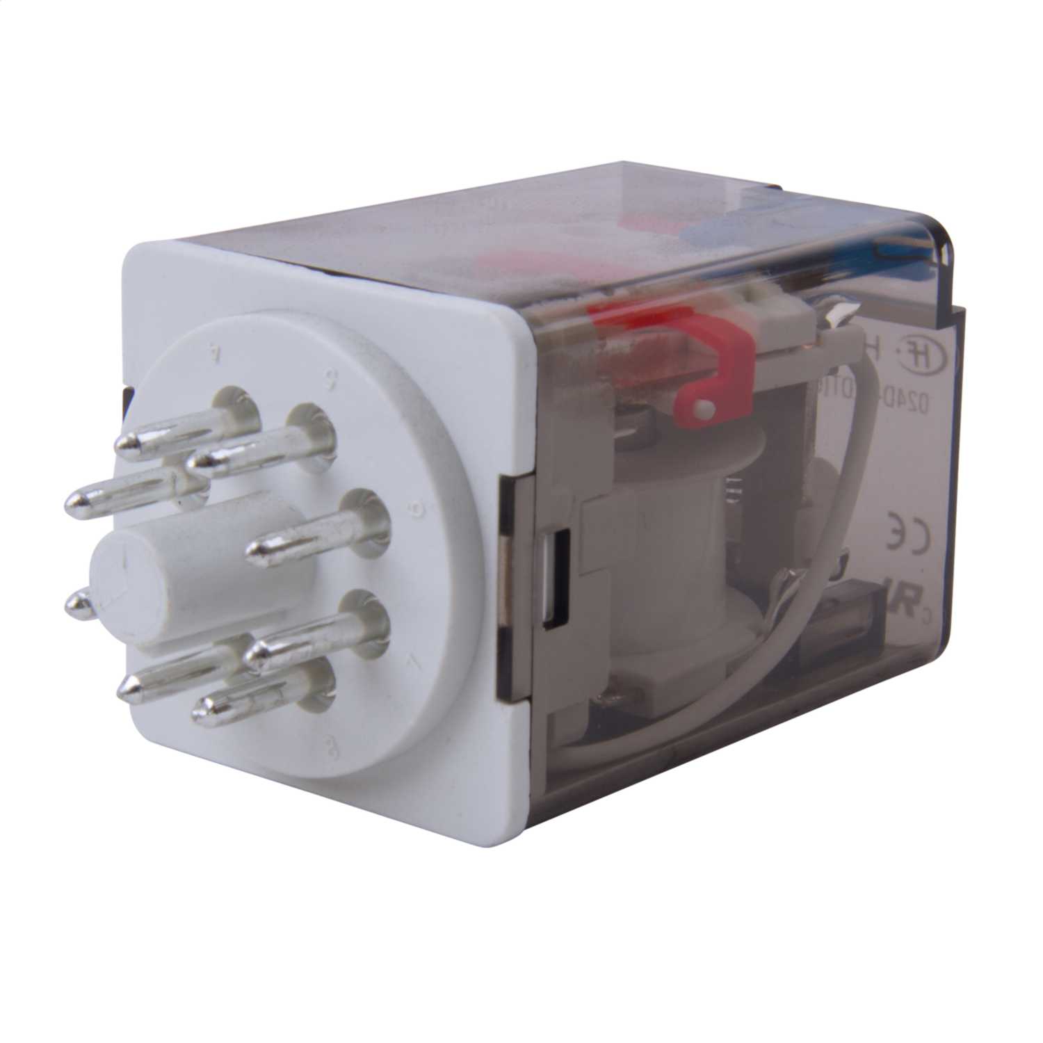 MCG 8 Pin 24V DC 10A 2 Pole Changeover Plug In Relay (JQX10-024-2) | CEF