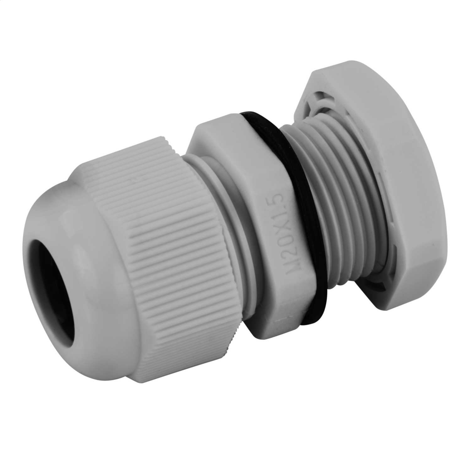 MCG 20mm IP68 Long Thread Compression Gland with Locknut Grey (Pack of ...