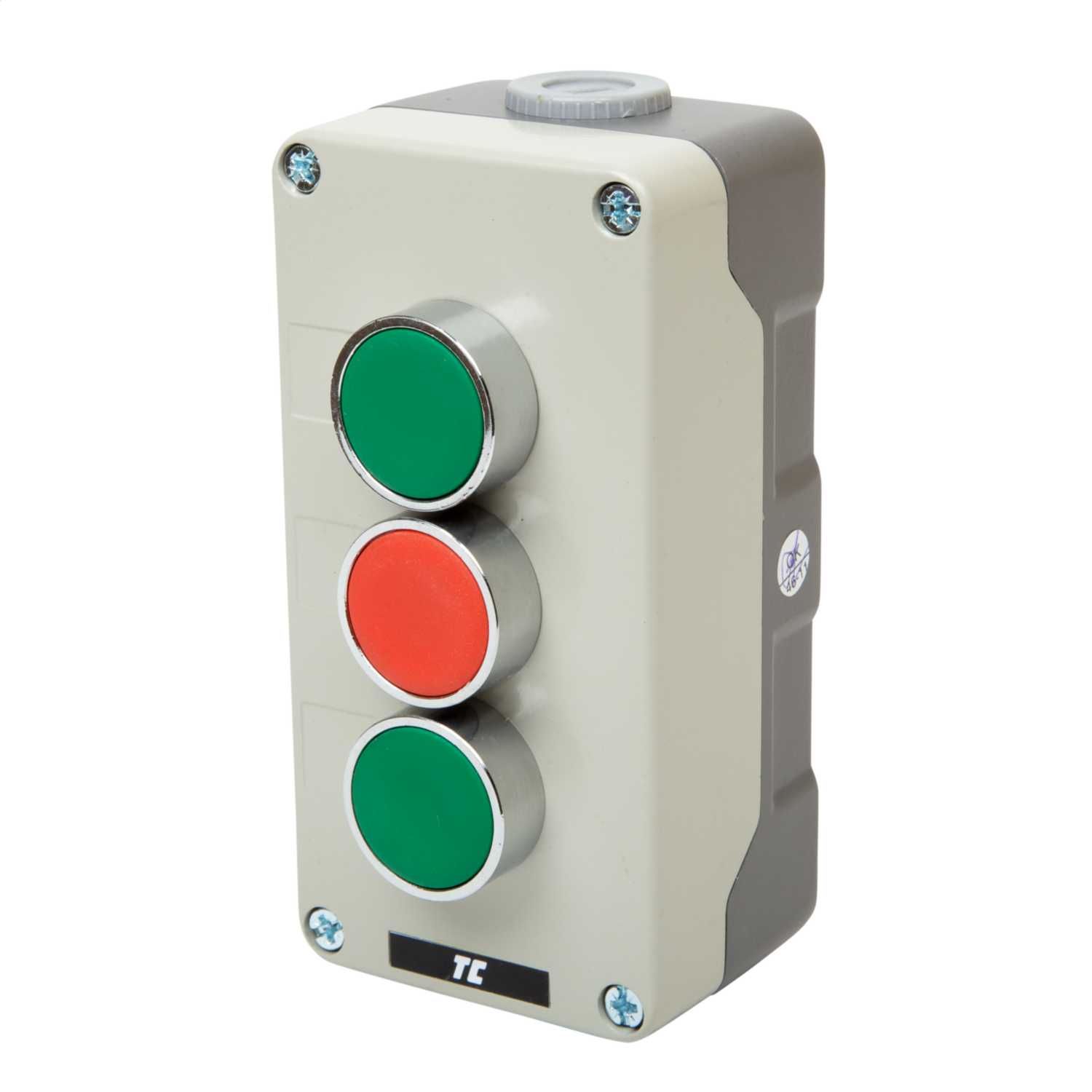 MCG 3 Way Forward / Stop / Reverse Pushbutton Station IP65 (PBS3 FSR/M ...